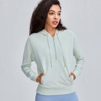 China Pink Sports Loose Hoodie With Pocket Women's Training Running Sweater XL for sale