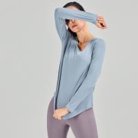 China Round Collar Summer Horse Riding Tops For Female Equestrian Long Sleeve T Shirt for sale