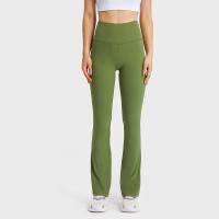 China Flared Leg Pocket Yoga Pants Women High Wasit Leggings With Hidden Pocket for sale