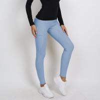 China Women Light Blue Full Seat Silicone Breeches Horse Riding Leggings With Side Pocket for sale