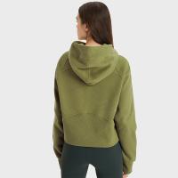China Loose Horse Riding Tops Anti - Wrinkle Fleece Fitness Tops Jacket With Thumb Hole for sale