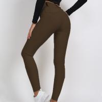 China Full Seat Silicone Horse Riding Breeches Women Equestrian Traning Leggings Brown for sale
