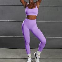 China Women Seamless Yoga Set 2 Piece Workout Sport Bra With High Waist Shorts Leggings for sale
