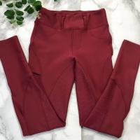 China Red Women Fleece Riding Breeches Horse Riding Brushed Leggings for sale