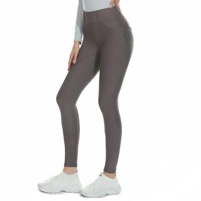 China Warm Equestrian Winter Horse Riding Pants Full Seat Silicone Anti Pilling for sale