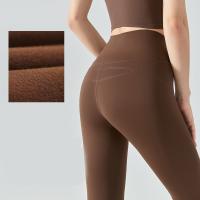 China Winter Plush Yoga Thickened Warm Fitness Pants Peach Hip Exercise Tights for sale