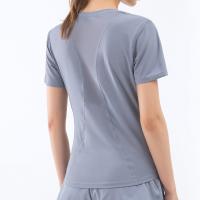 China Mesh Breathable Horse Riding Tops Women Eqestrian Sport Short Sleeve Base Layer for sale