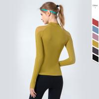 China Women's Equestrian Base Layer Long Sleeve Thumb Hole Horse Riding Shirts Mesh Tops for sale