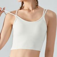China Running Shock Proof Womens Sports Bra Vest Slim Shoulder Strap Bra for sale