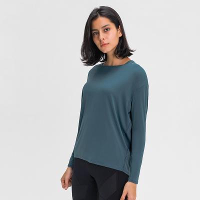 China Breathable Women's Long Sleeve Shirts Running Workout Performance Tee for sale