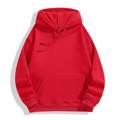China 350g Thick Fleece Men Pullover Hoodies Winter Warm Sweatshirt With Hat for sale