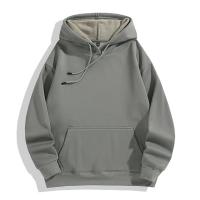 China 350g Thick Fleece Men Pullover Hoodies Winter Warm Sweatshirt With Hat for sale