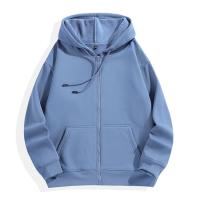 China Light Blue Zipper Horse Riding Hoodies Women's Sports Thickened Jacket for sale