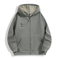 China Men'S Soft Fleece Hooded Sweatshirt With Pocket Casual Zip Up Athletic Hoodie for sale