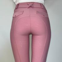 China Little Girls Pink Cute Horse Riding Pants Leggings With Pockets Stretchy for sale