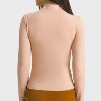 China Nylon Half Zipper Equestrian Base Layer Women Elastic Horse Riding Long Sleeve for sale