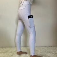 China White Arrow Girls Horse Riding Pants Tights Kids Equestrian With Pockets for sale