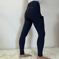 China Navy Equestrians Young Girls Horse Riding Pants Horseback With Full Seat Silicone for sale