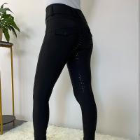 China 5 Colors Black Polyester Riding Breeches Silicone Ladies Horse Leggings for sale