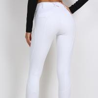 China White Full Grip Competition Pantalon Equitation Horse Riding Pants Tight Waist Belt for sale