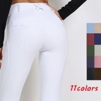 China White Full Grip Competition Pantalon Equitation Horse Riding Pants Tight Waist Belt for sale