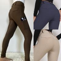 China Navy Grip Riding Gear Legging Equestrian Breeches With Pocket for sale