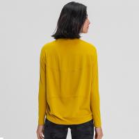 China Nylon Nude Feel Ladies Yoga Tops Workout Fashion Loose Women Long Sleeve Shirts for sale