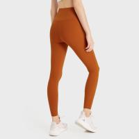 China Solid Color High Elasticity Pocket Yoga Pants Naked Feeling Sports Leggings for sale