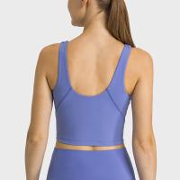 China Outerwear Training Running Sports Bra High Neck Female Yoga Vest With Pad for sale