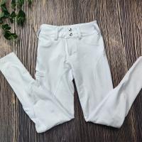 China XS 280gsm Elastic Silicone Horse Legging Women Button Riding Breeches for sale