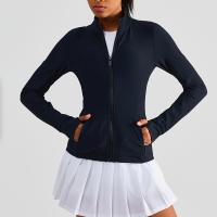 China Four Way Stretch Women Zipper Horse Riding Tops Jacket Standing Collar for sale