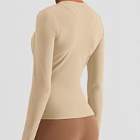 China Long Sleeve Crew Neck Women Equestrian Tops Running Fitness Breathable for sale