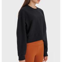 China ODM Breathable Soft Loose Yoga Sweatshirt Sports Hoodies Women Stair Cloth Pullover Sweater for sale