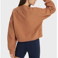 China ODM Breathable Soft Loose Yoga Sweatshirt Sports Hoodies Women Stair Cloth Pullover Sweater for sale