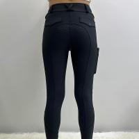 China XXS-XL Black Top Quality Pocket Buttton Horse Equestrian Riding Breeches women for sale