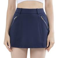 China Women Golf Tennis Skirt High Stretch Athletic Skorts Skirts With Zip Pockets for sale