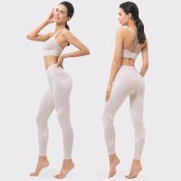 China Flash Sequin Yoga Set Clothes Nylon Moisture Wicking Womens 2 Piece Workout Sets for sale