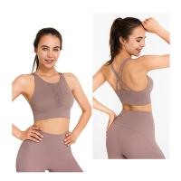 China Nylon High Waisted Workout Sets Shockproof Womens 2 Piece Gym Set for sale
