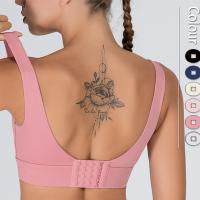 China Nylon Plus Size Strappy Back Bra Breathable Oversize Crop Top Training Bra for sale