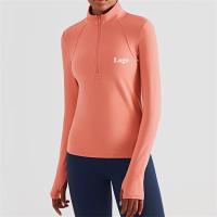 China Womens Horse Riding Tops Base Layer Half Zipper Flexible Long Sleeve for sale