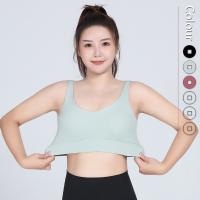 China U Shaped 4XL Plus Size Sports Bra Full Cup One Piece Breathable Moisture Wicking for sale