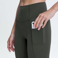 China High Waisted Size XXL Yoga Pants Nylon No T Line With Pocket for sale