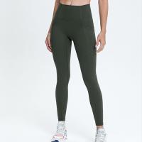 China High Waisted Size XXL Yoga Pants Nylon No T Line With Pocket for sale