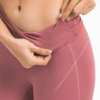 China Moisture Wicking Nude Yoga Leggings Nylon Sports High Waisted Workout Pants for sale
