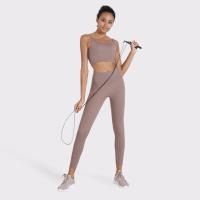 China Quick Drying 2 Piece Yoga Outfit Moisture Wicking Nude Women'S Yoga Clothing Set for sale