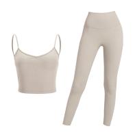 China Quick Drying 2 Piece Yoga Outfit Moisture Wicking Nude Women'S Yoga Clothing Set for sale