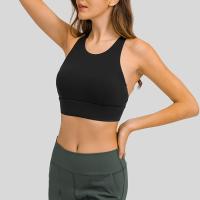 China Padded Womens Sports Bra Y Shaped Back Shockproof wirefree High Neck Sports Top for sale