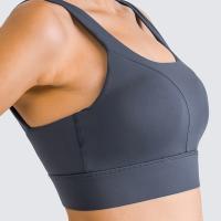 China Sexy Push Up Womens Sports Bra High Density Gym Nylon Traceless for sale
