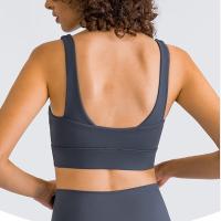 China Sexy Push Up Womens Sports Bra High Density Gym Nylon Traceless for sale