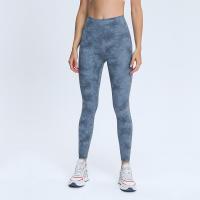 China Nude High Waisted Tie Dye Leggings Elastic Feet Running Sports Pants for sale